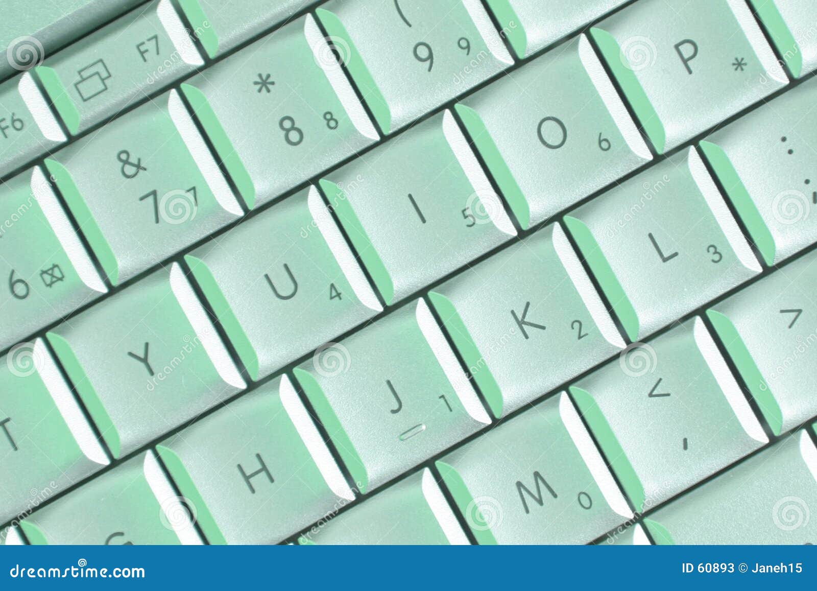 Laptop keys in green light stock image. Image of abstract - 60893