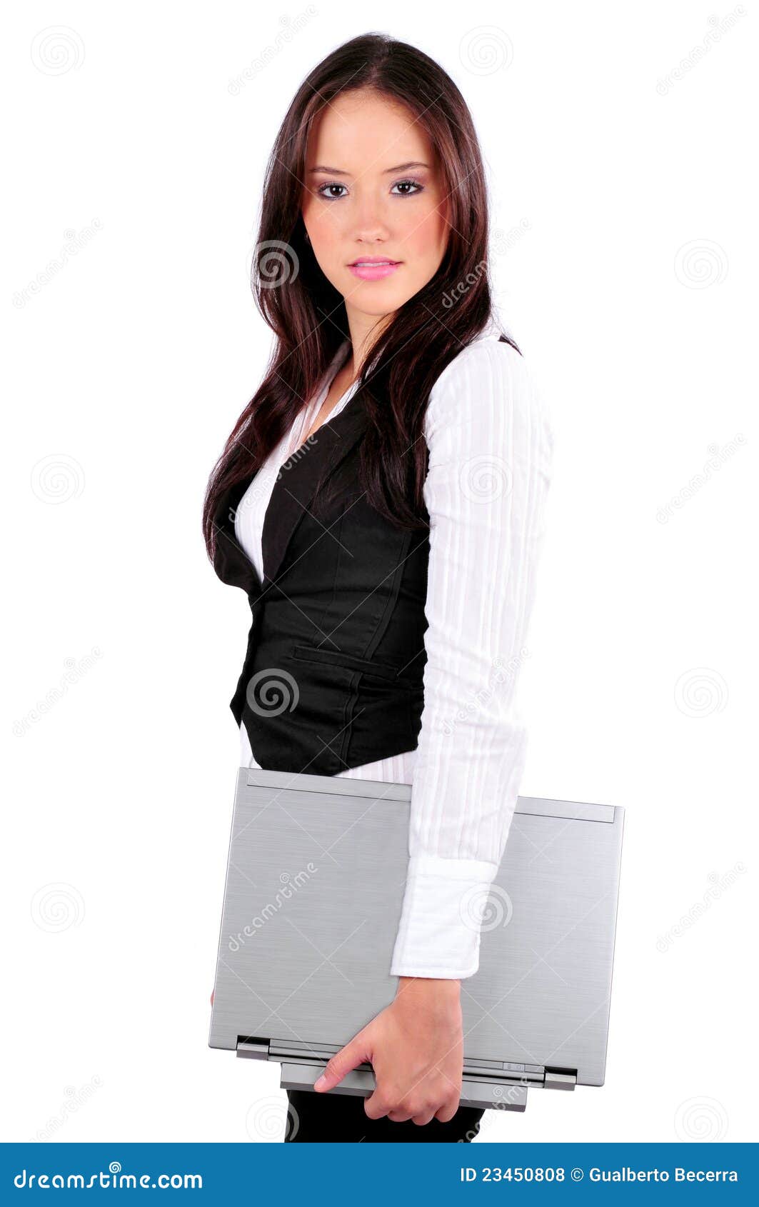 Laptop Lady stock photo. Image of lady, notebook, adult - 23450808