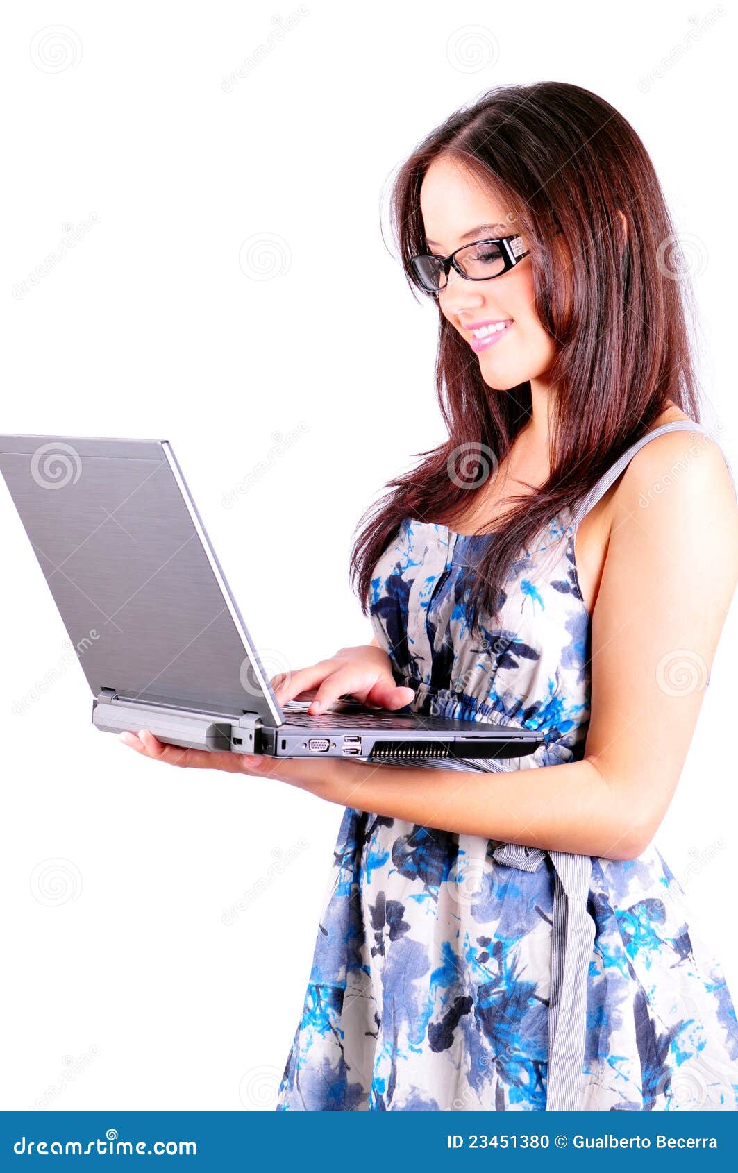 Laptop Lady stock photo. Image of beauty, executive, notebook - 23451380