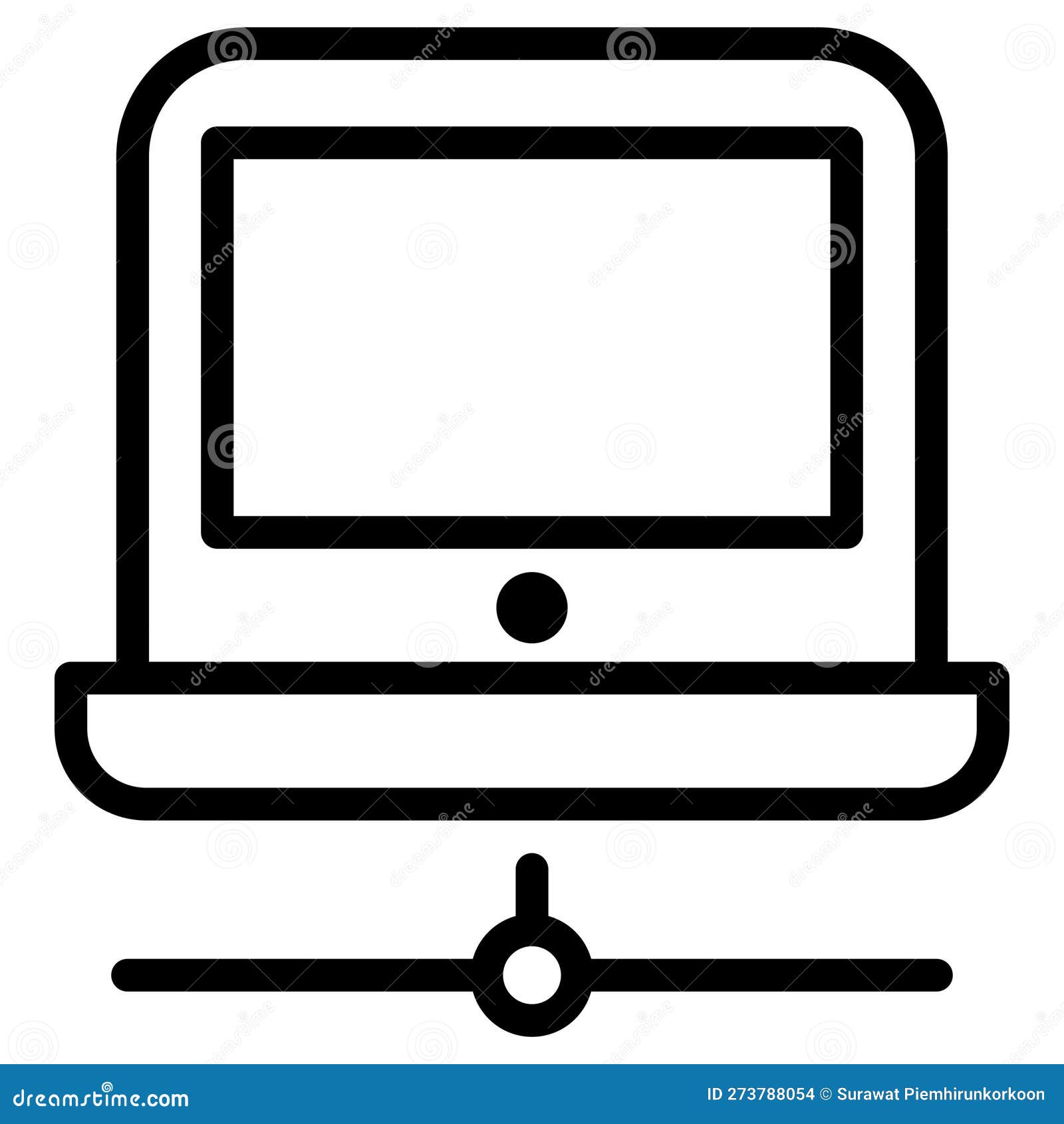 Laptop line icon stock vector. Illustration of line - 273788054