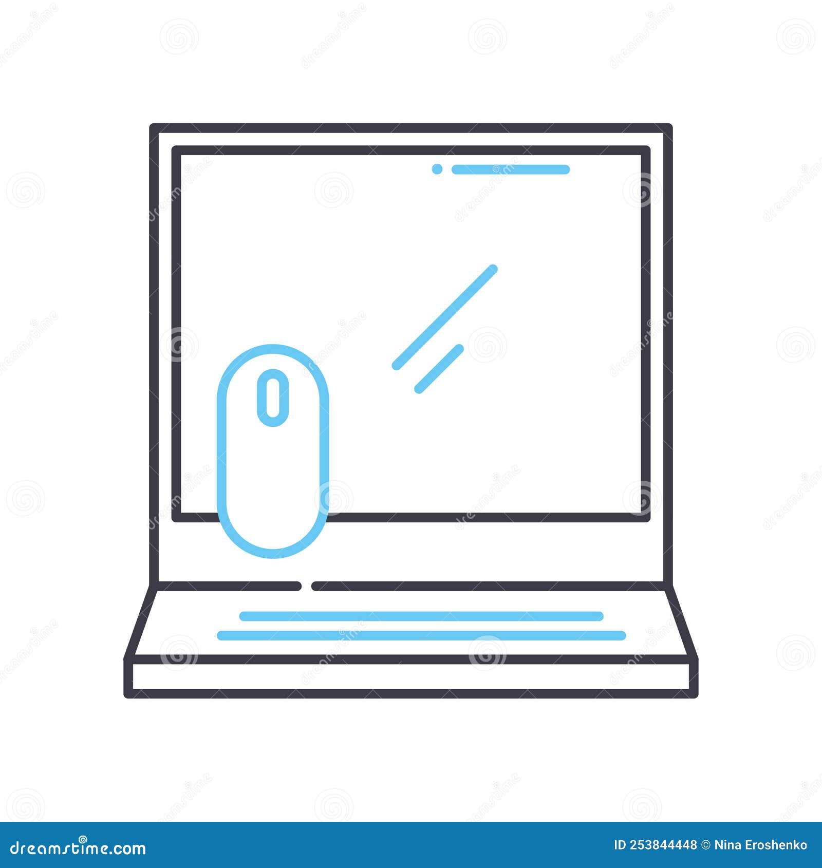 Laptop Line Icon, Outline Symbol, Vector Illustration, Concept Sign ... Laptop Line Icon, Outline Symbol, Vector Illustration, Concept Sign ...
