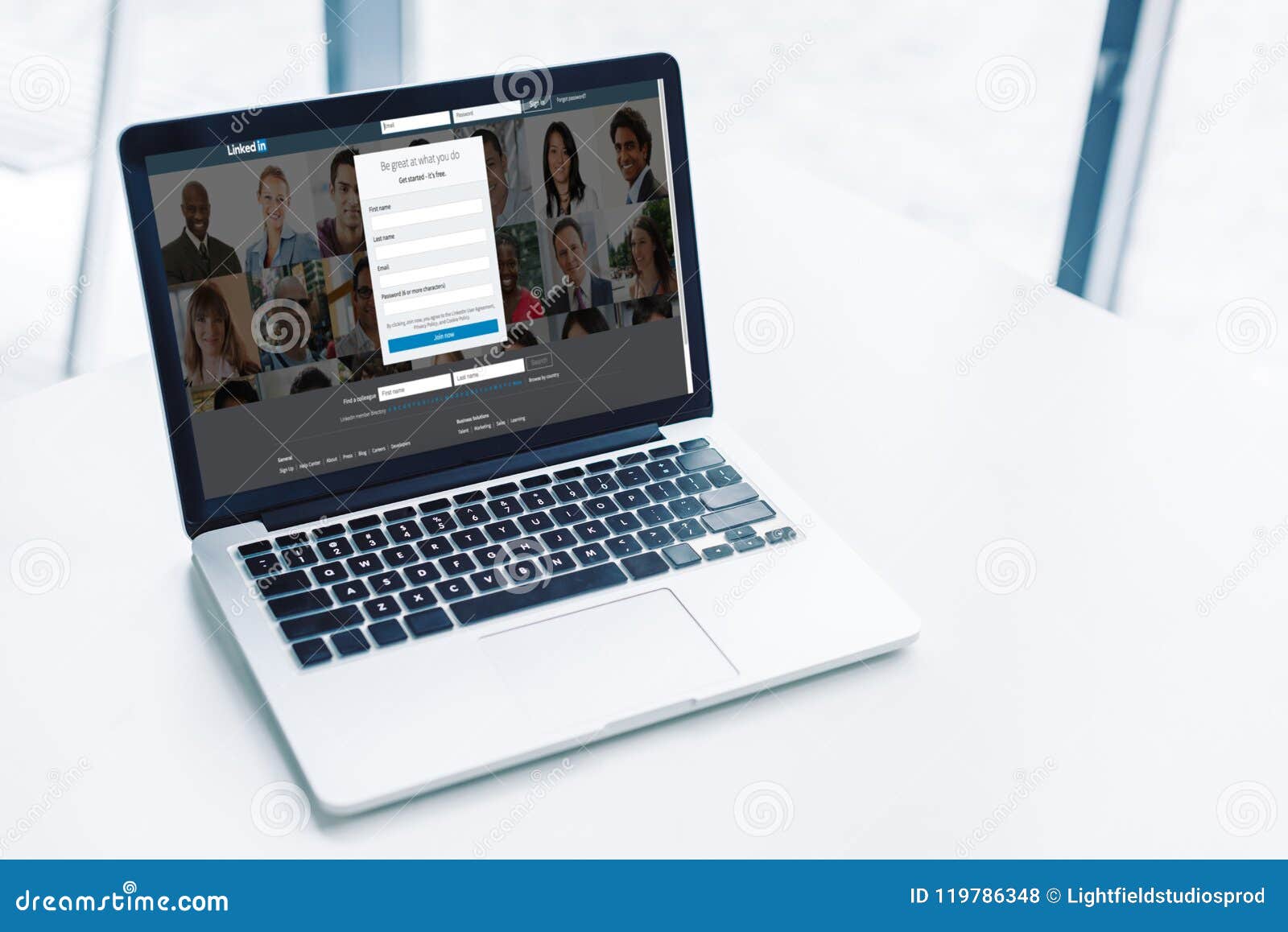 Laptop with Linkedin Website Editorial Stock Photo - Image of network ...