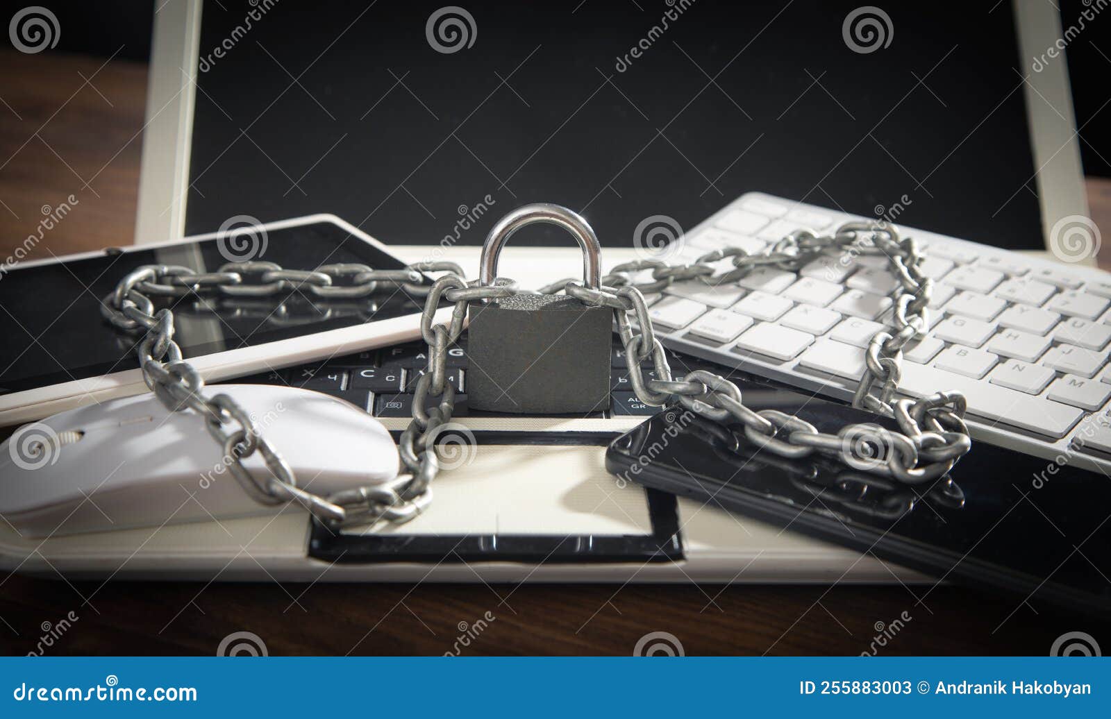 Laptop Locked with Chains and Padlock Stock Image - Image of access ... Laptop Locked with Chains and Padlock Stock Image - Image of access ...