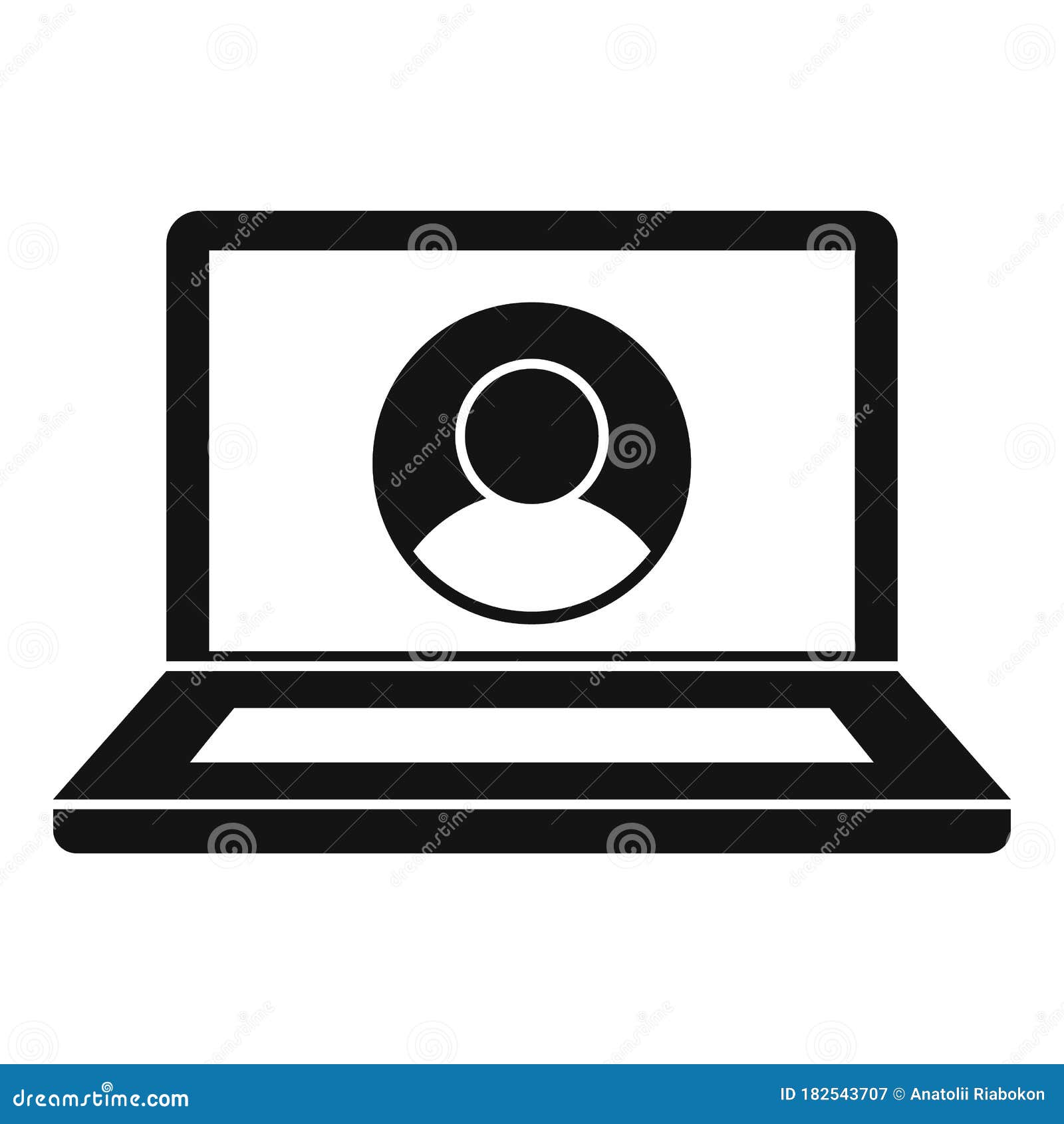Laptop Login Icon, Simple Style Stock Vector - Illustration of ...