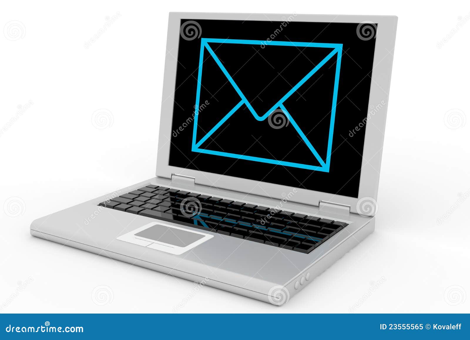 Laptop mail. stock illustration. Illustration of envelope - 23555565