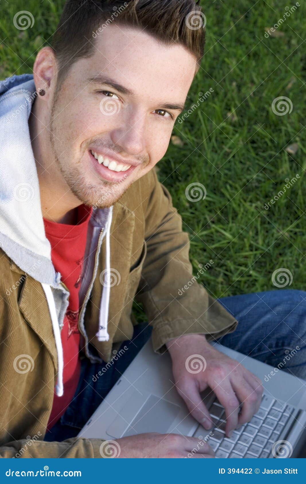 Laptop Man stock photo. Image of typing, laptop, working - 394422