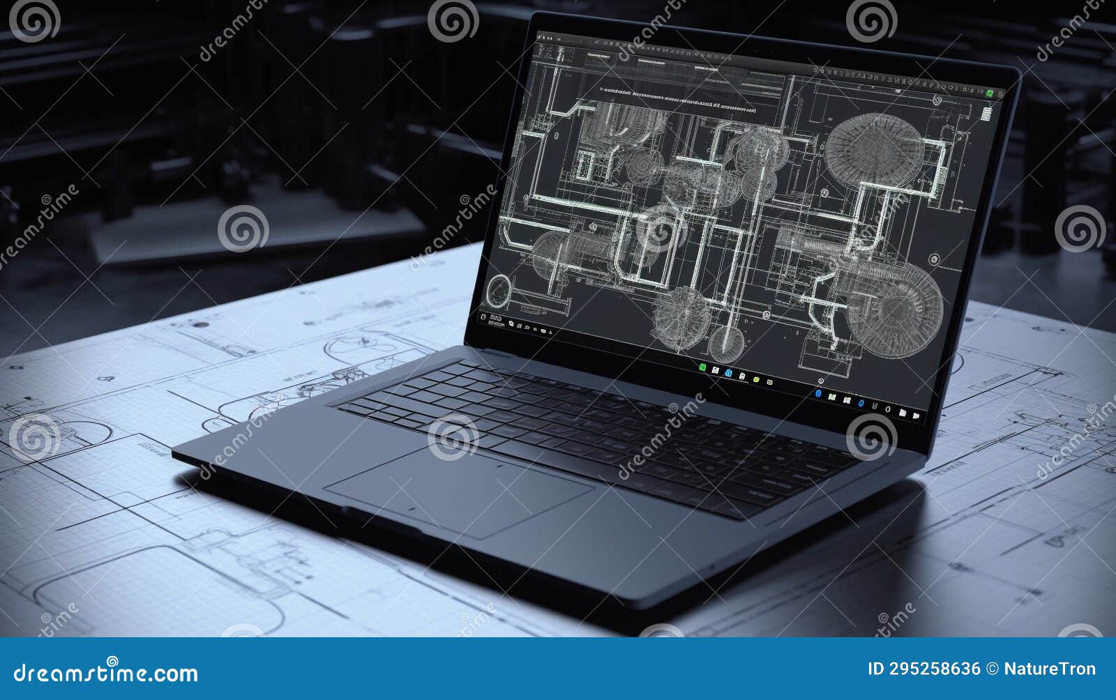 Laptop Computer with Map Laptop with Map on Screen Laptop with Map ...