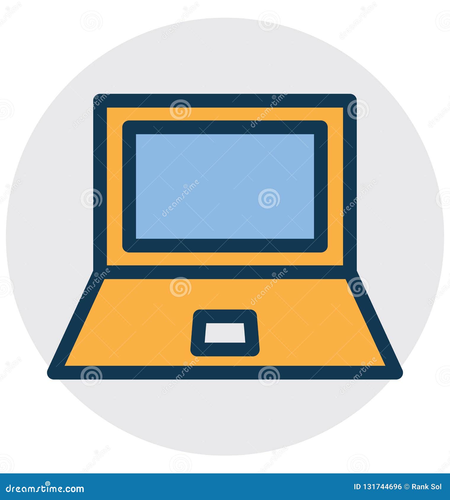 Laptop, Micro Computer Isolated Vector Icon that Can Easily Modify or ...