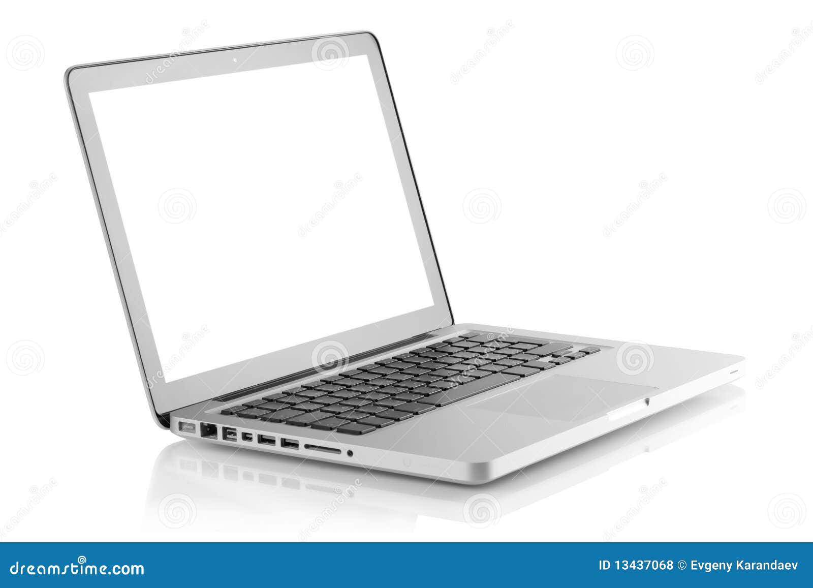 Laptop Mit Unbelegtem Bildschirm Stockfoto - Bild von mobilität ...