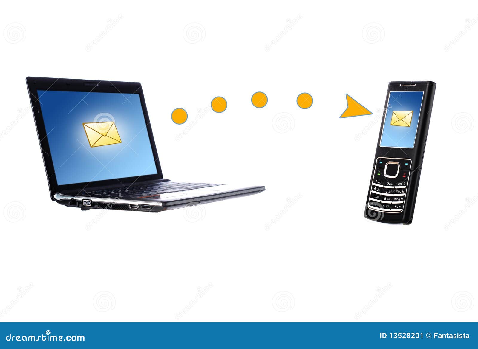 Laptop and Mobile Phone. Communication Concept. Stock Image - Image of ...