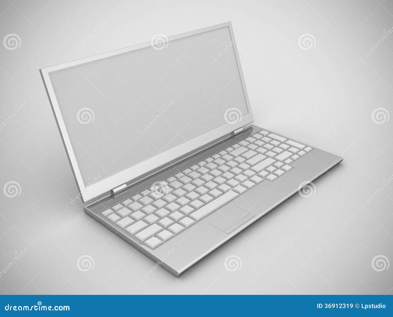 Laptop, Modern Computer Detailed Illustration Stock Illustration ...