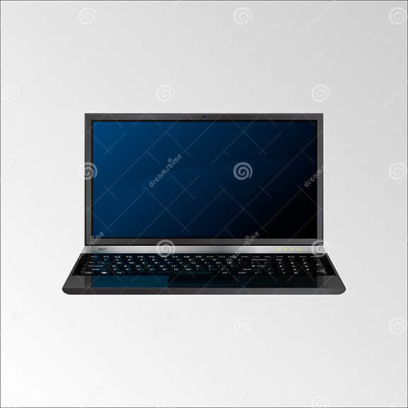 Laptop, Modern Computer Detailed Vector Illustration Stock Vector ...