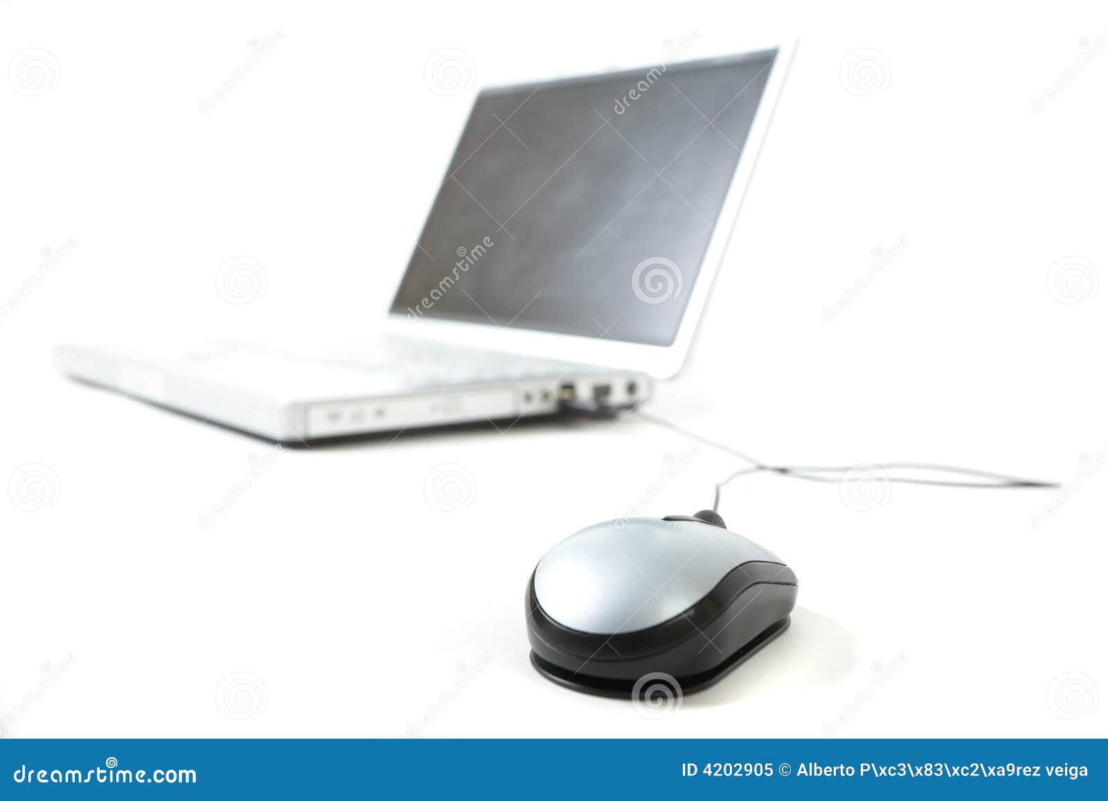 Laptop and mouse stock image. Image of modern, global - 4202905