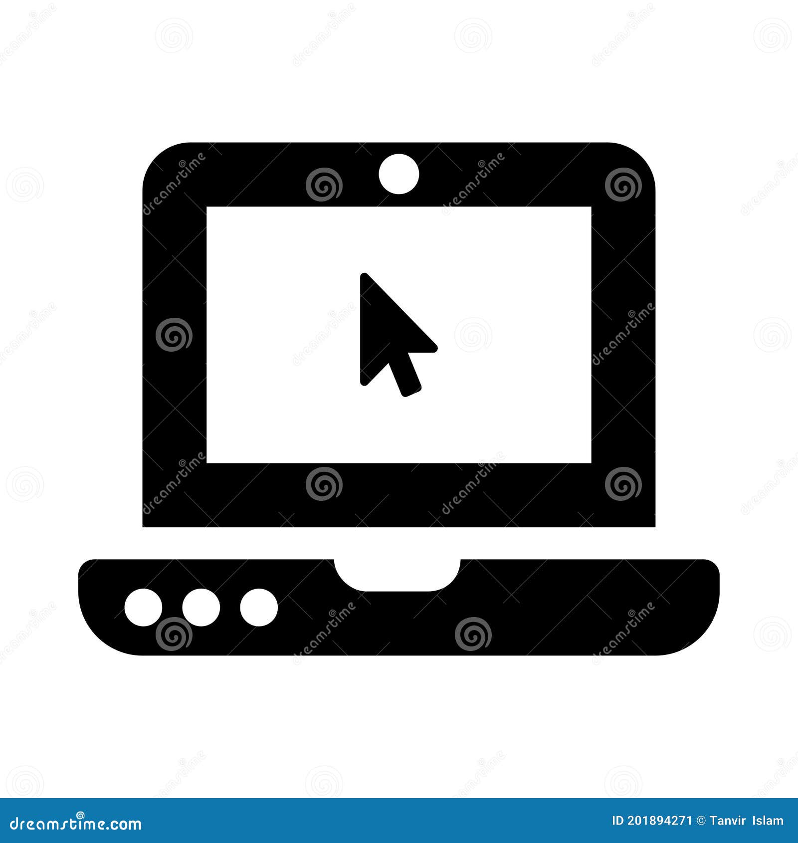 Laptop Mouse Cursor Icon stock vector. Illustration of computer - 201894271