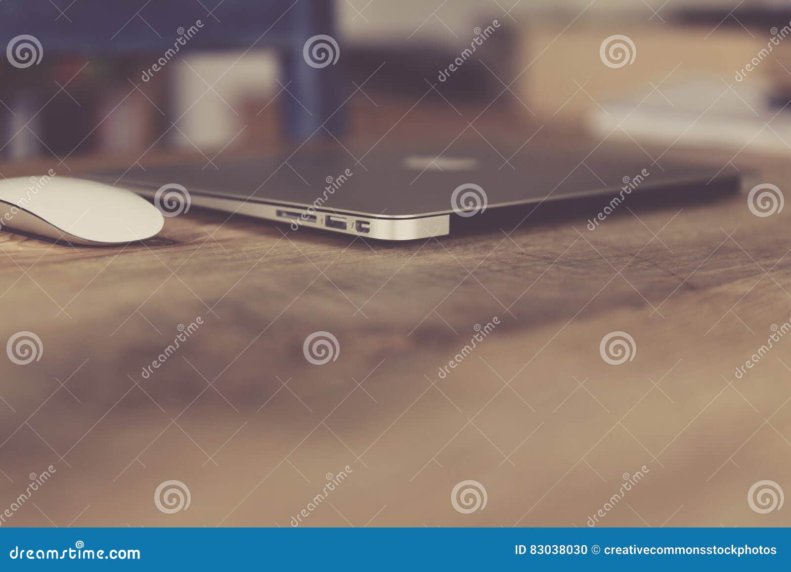 Laptop And Mouse On Desk Picture. Image: 83038030