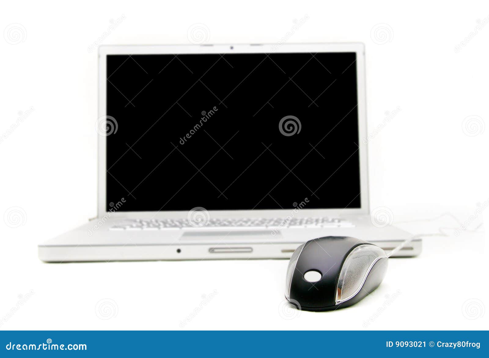 Laptop and Mouse, Focus on Mouse Stock Image - Image of mobility ...