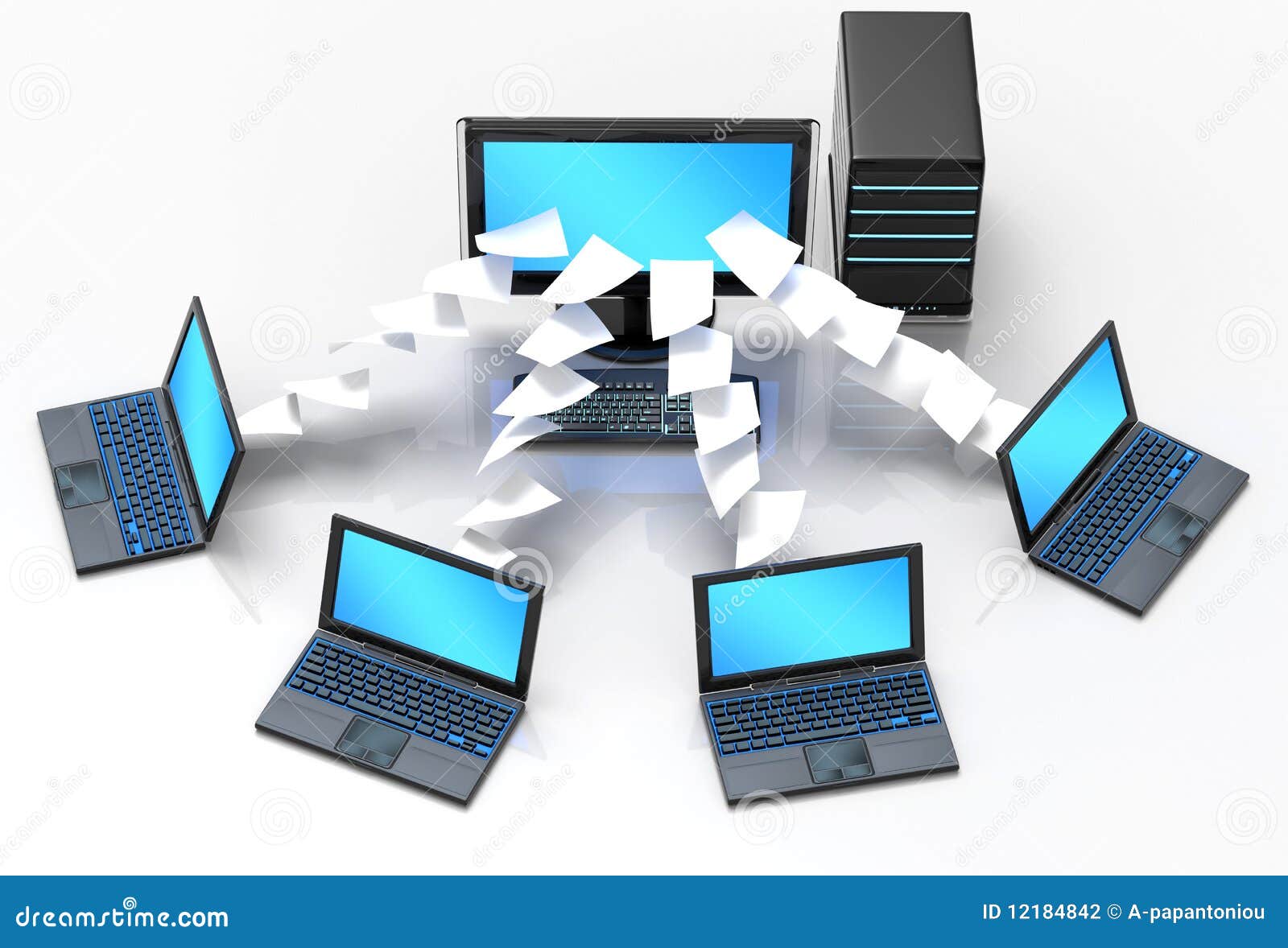Laptop Network stock illustration. Illustration of upload - 12184842