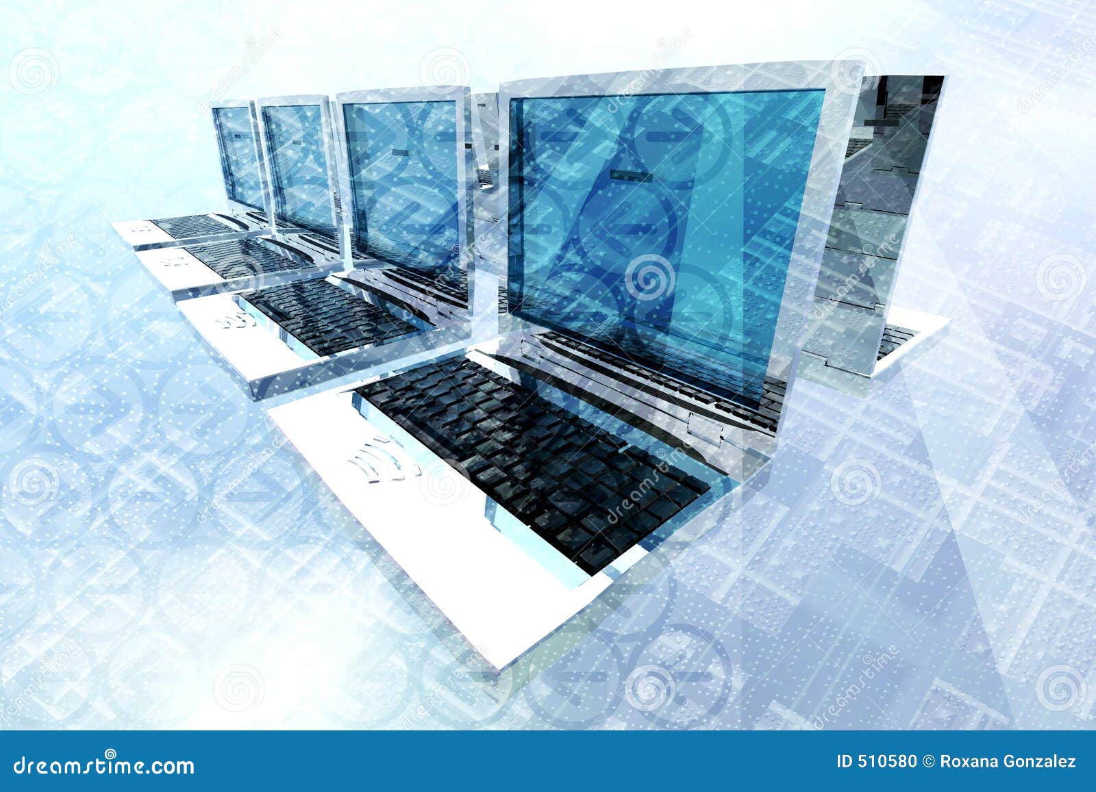 Laptop network stock illustration. Illustration of generated - 510580