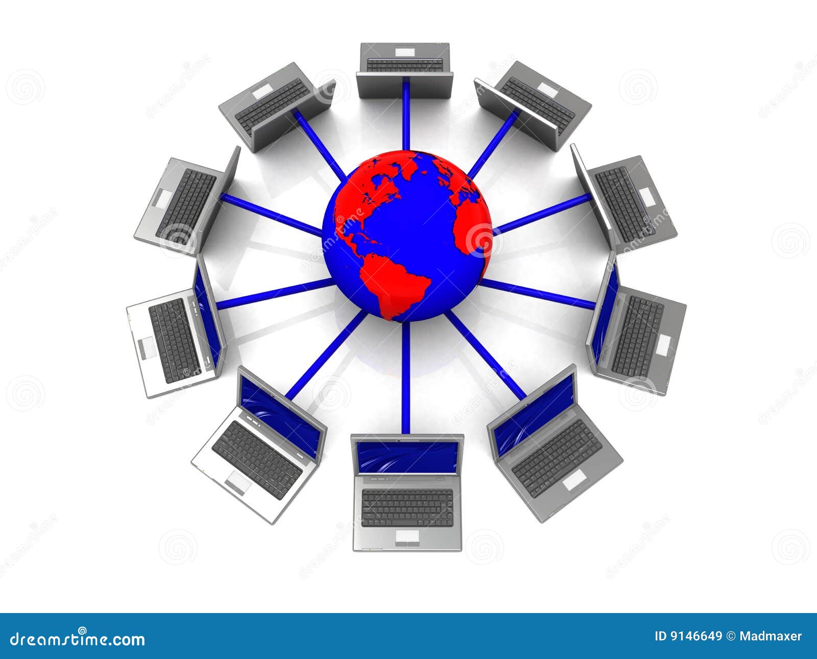 Laptop network stock illustration. Illustration of wire - 9146649