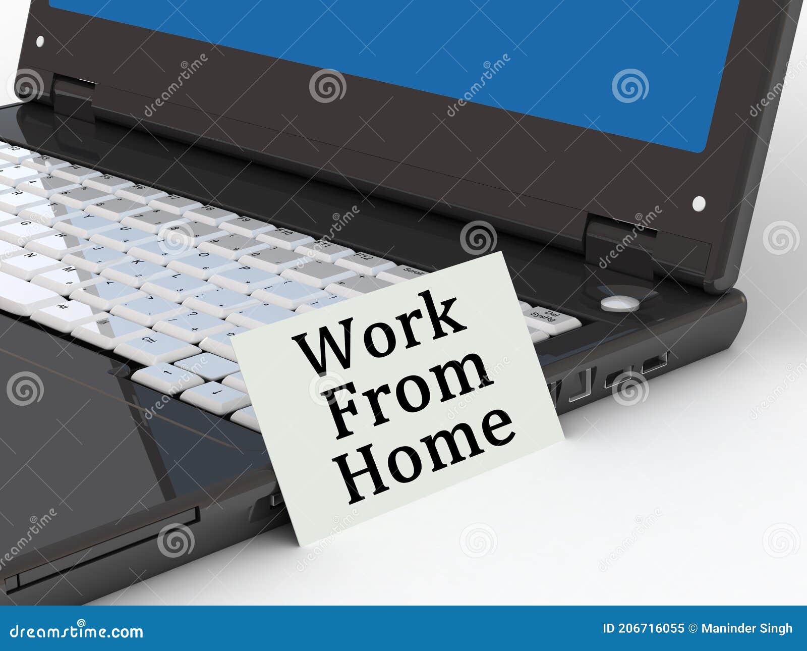 Work from home concept. stock image. Image of checklist - 206716055