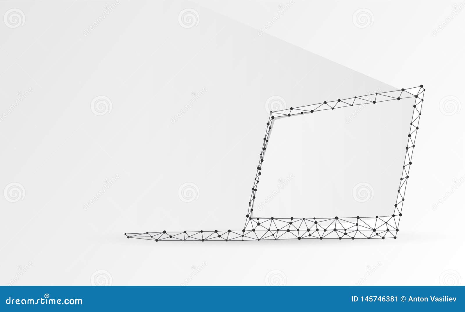 Laptop, Notebook Composed of Polygons. Internet, Computer Devices ...