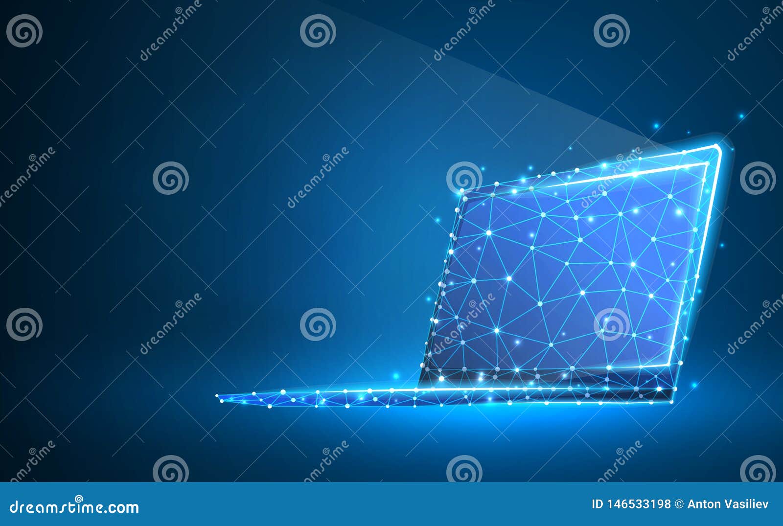 Laptop, Notebook Composed of Polygons. Internet, Devices, Computer ...