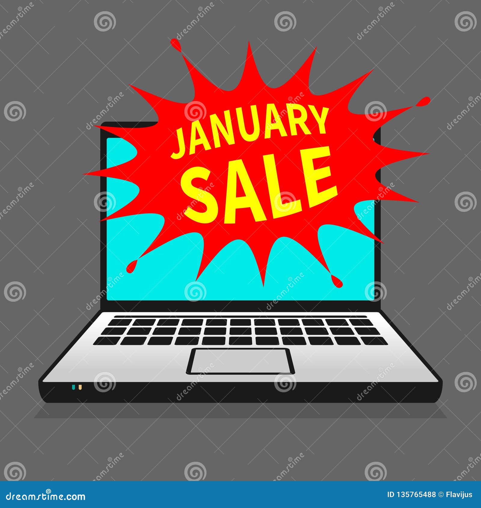 January Sale Business Concept Stock Vector - Illustration of event ...