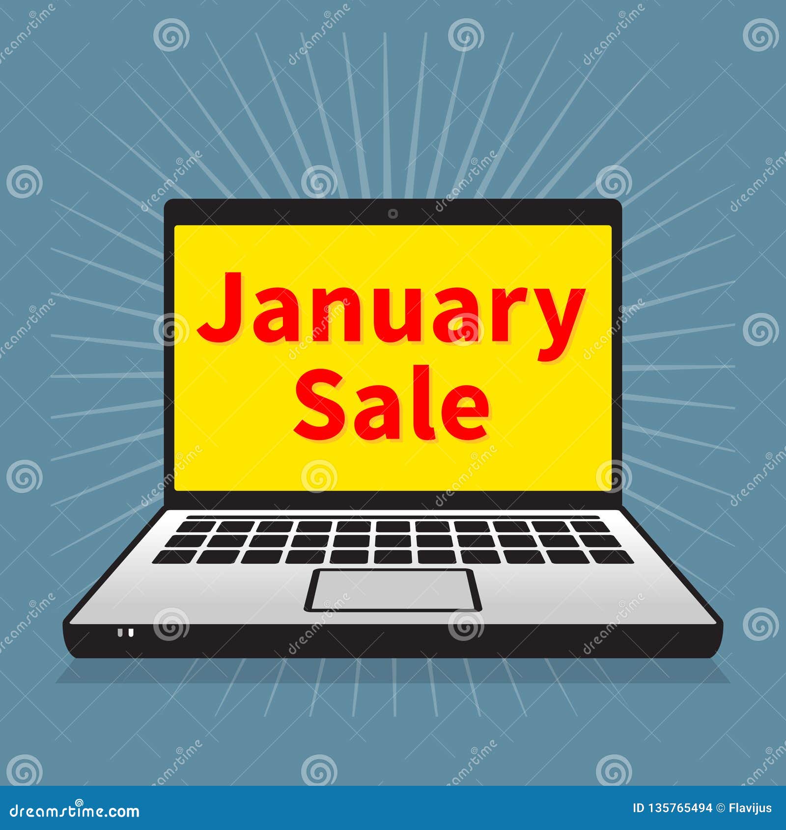 January Sale Business Concept Stock Vector - Illustration of ...