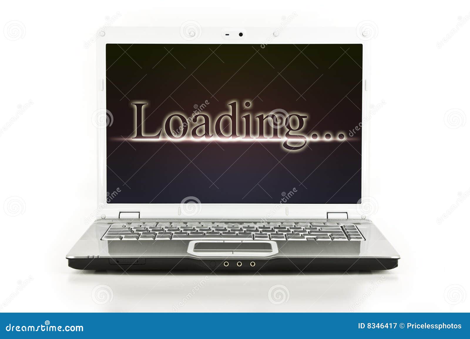 Loading Message On Display Screen Black Background Data Progress ...