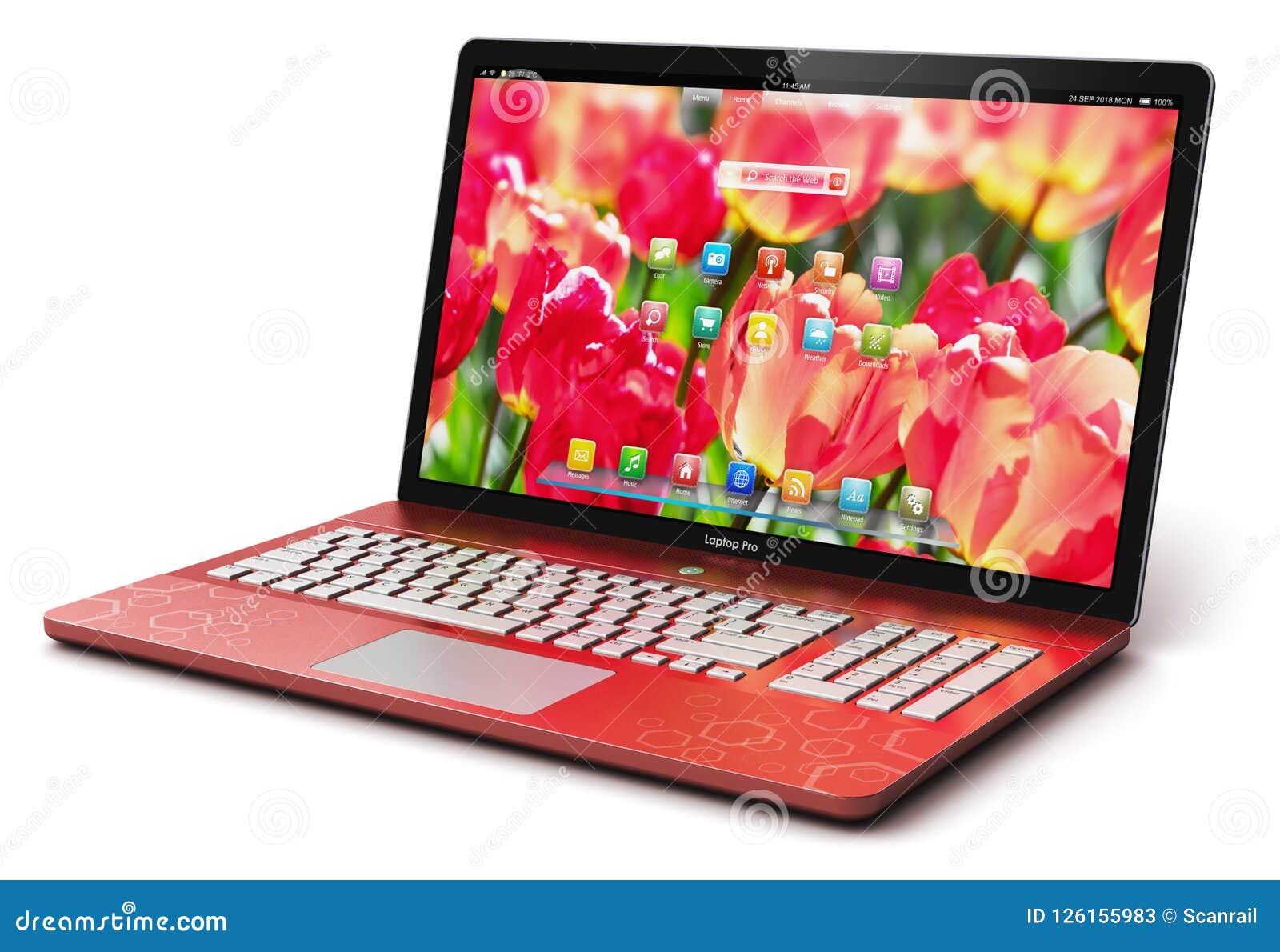 Laptop or Notebook Computer PC Stock Illustration - Illustration of ...