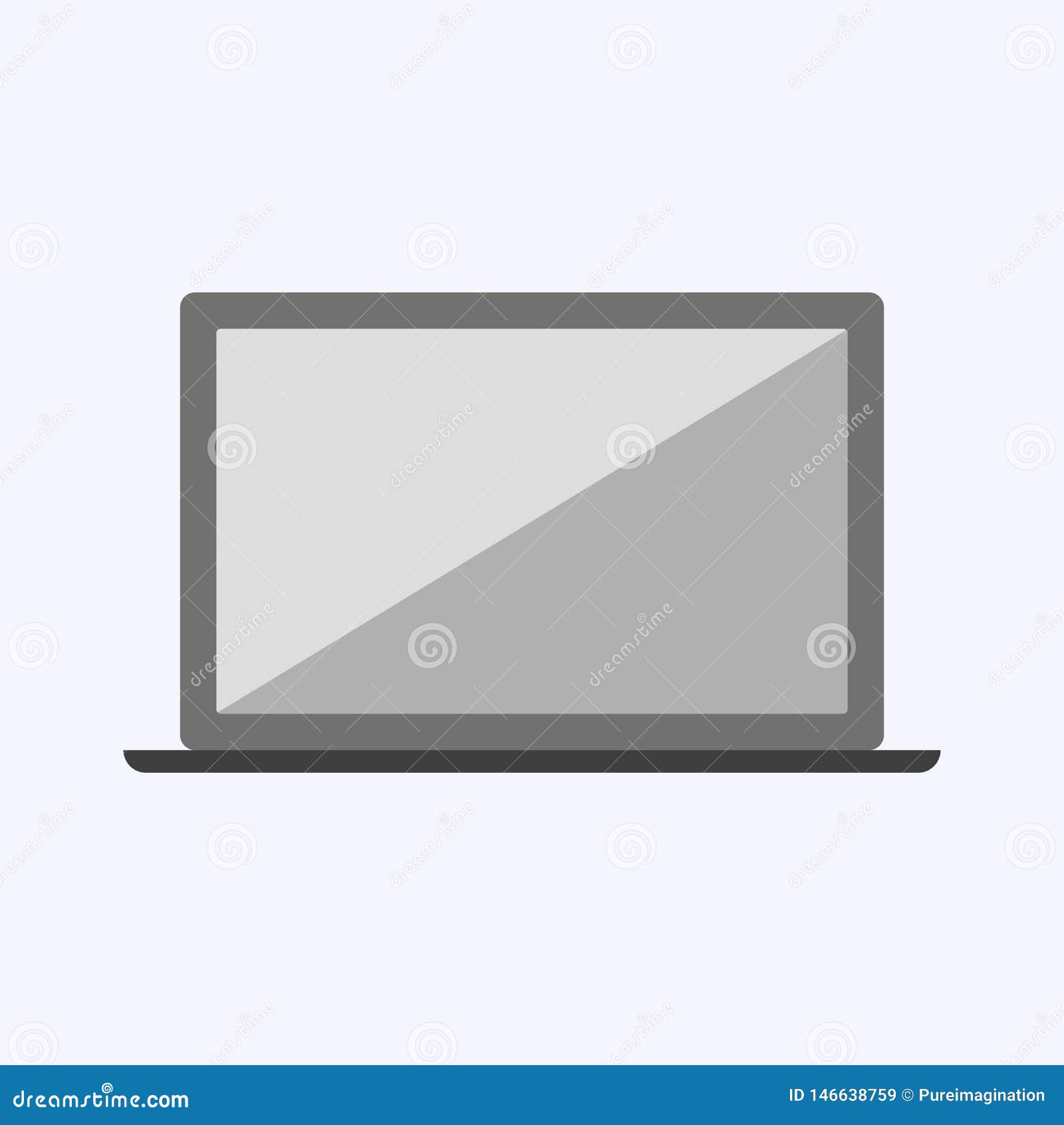 Laptop or Notebook Front View Stock Vector - Illustration of monitor ...