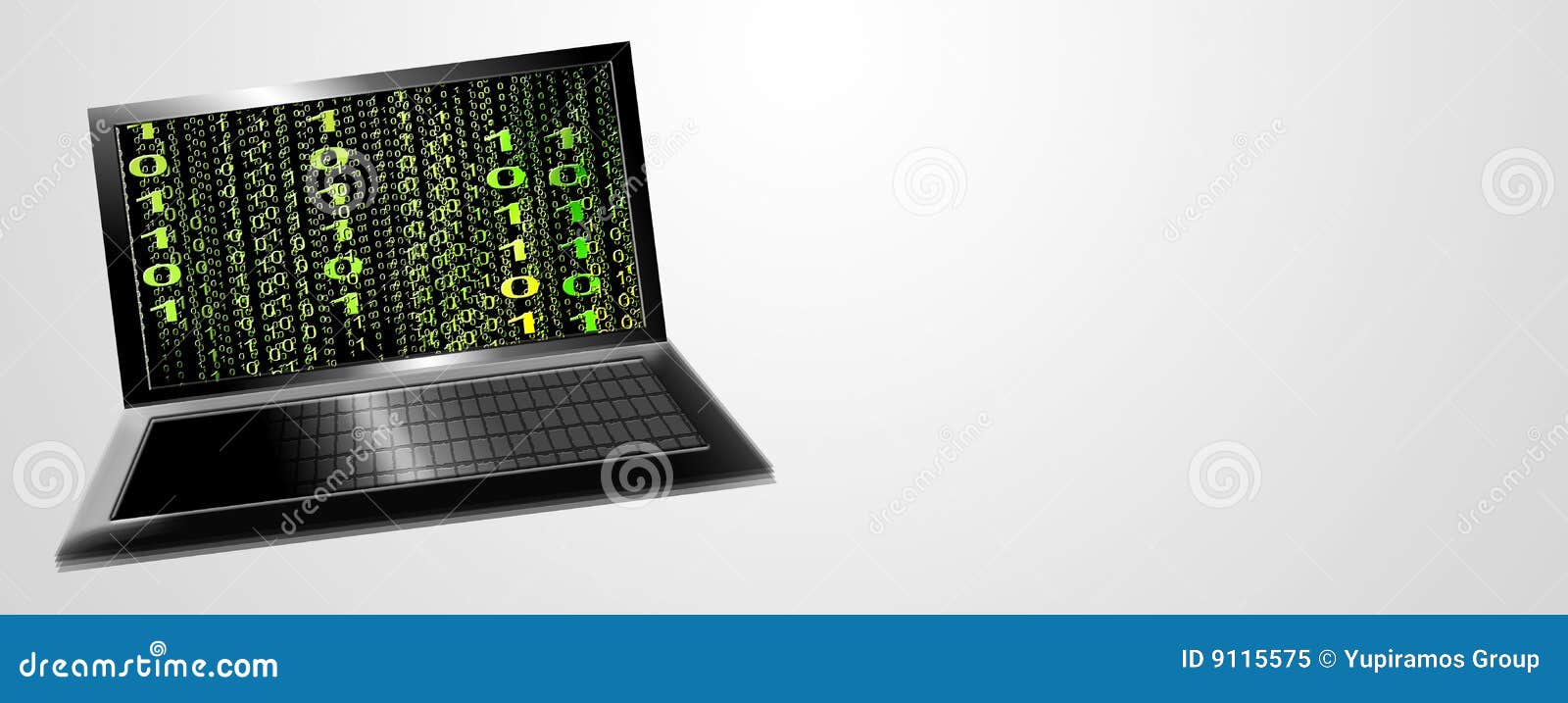 Laptop with numbers stock illustration. Illustration of network - 9115575