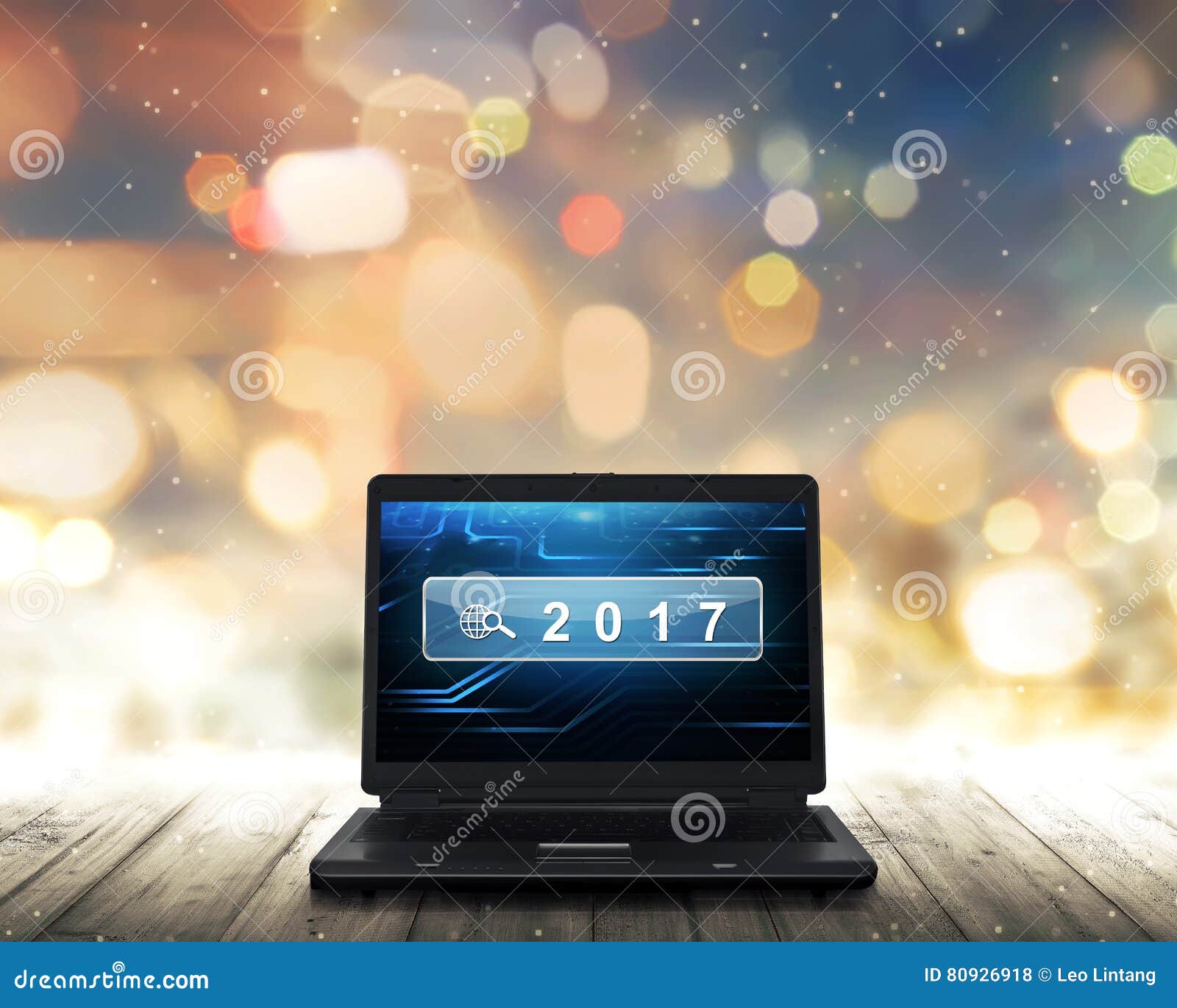 Laptop with numbers 2017 stock photo. Image of wireless - 80926918