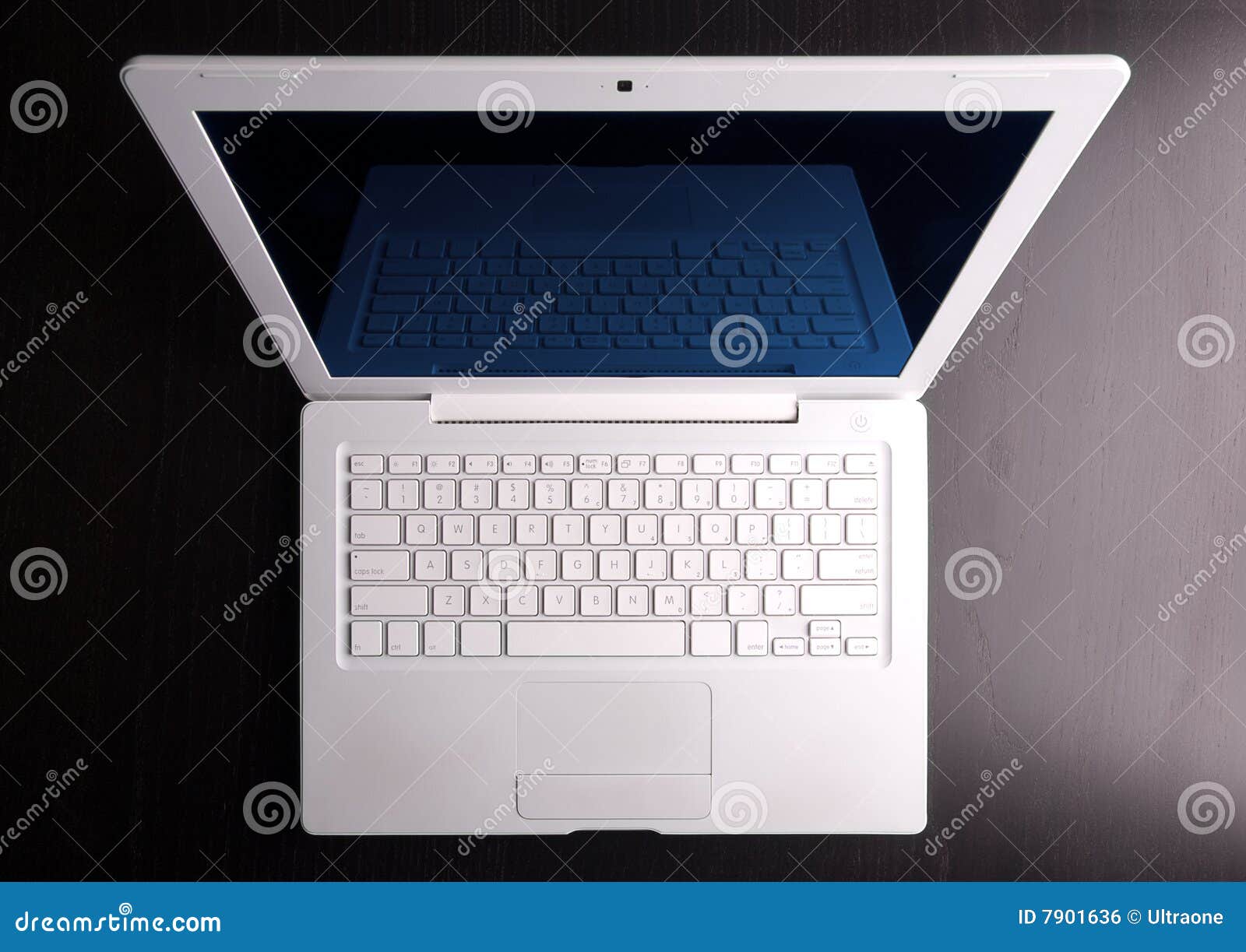 Laptop oben. stockfoto. Bild von geöffnet, oberseite, bildschirm - 7901636