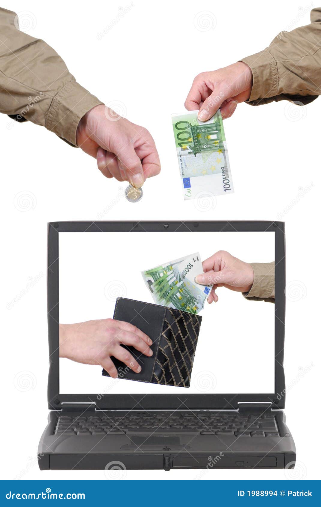 Laptop, online banking stock photo. Image of money, currency - 1988994
