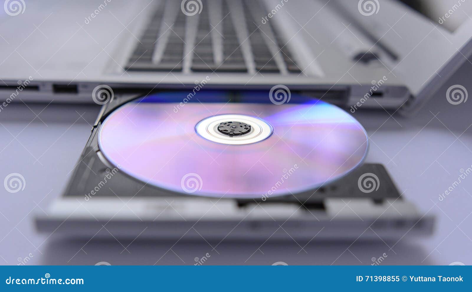 Laptop with Open CD Rom Tray Stock Image - Image of laptop, information ...