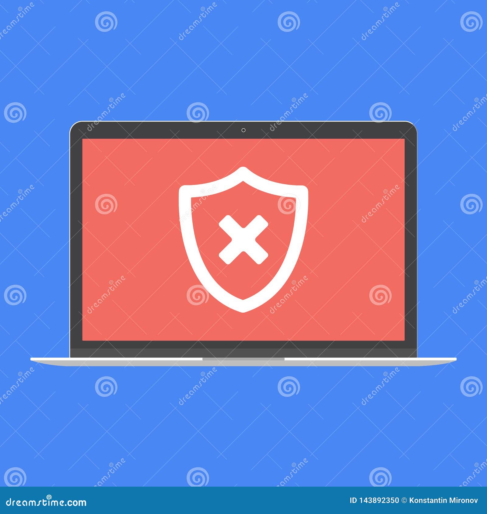 Modern Device - Laptop, Notebook or Netbook Pc Flat Design with Check ...