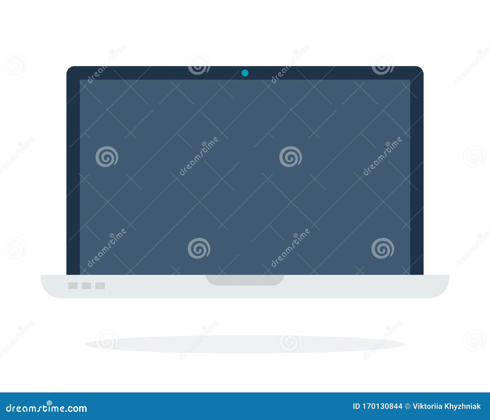 Laptop in the open form stock vector. Illustration of desktop - 170130844