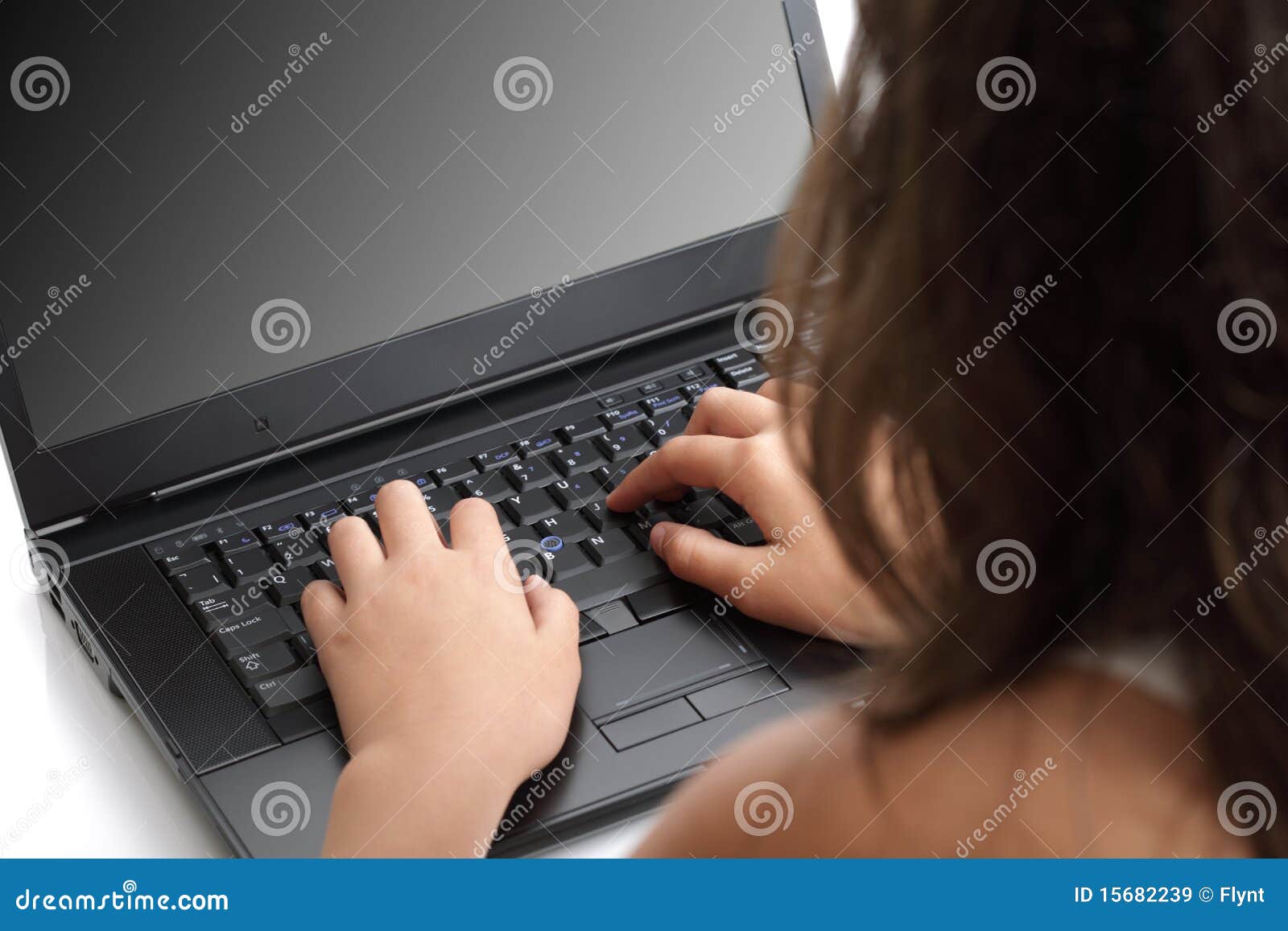 Laptop over the shoulder stock image. Image of head, horizontal - 15682239