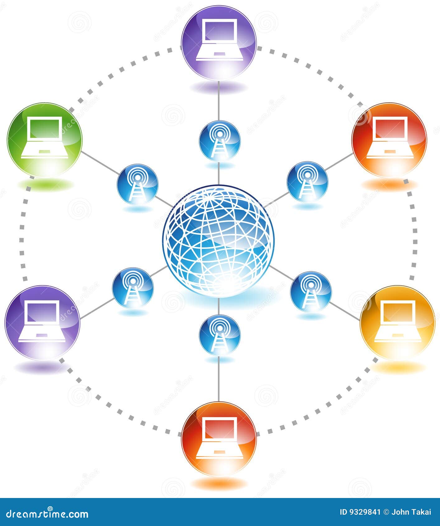 Laptop PC Global Icon stock vector. Illustration of computers - 9329841