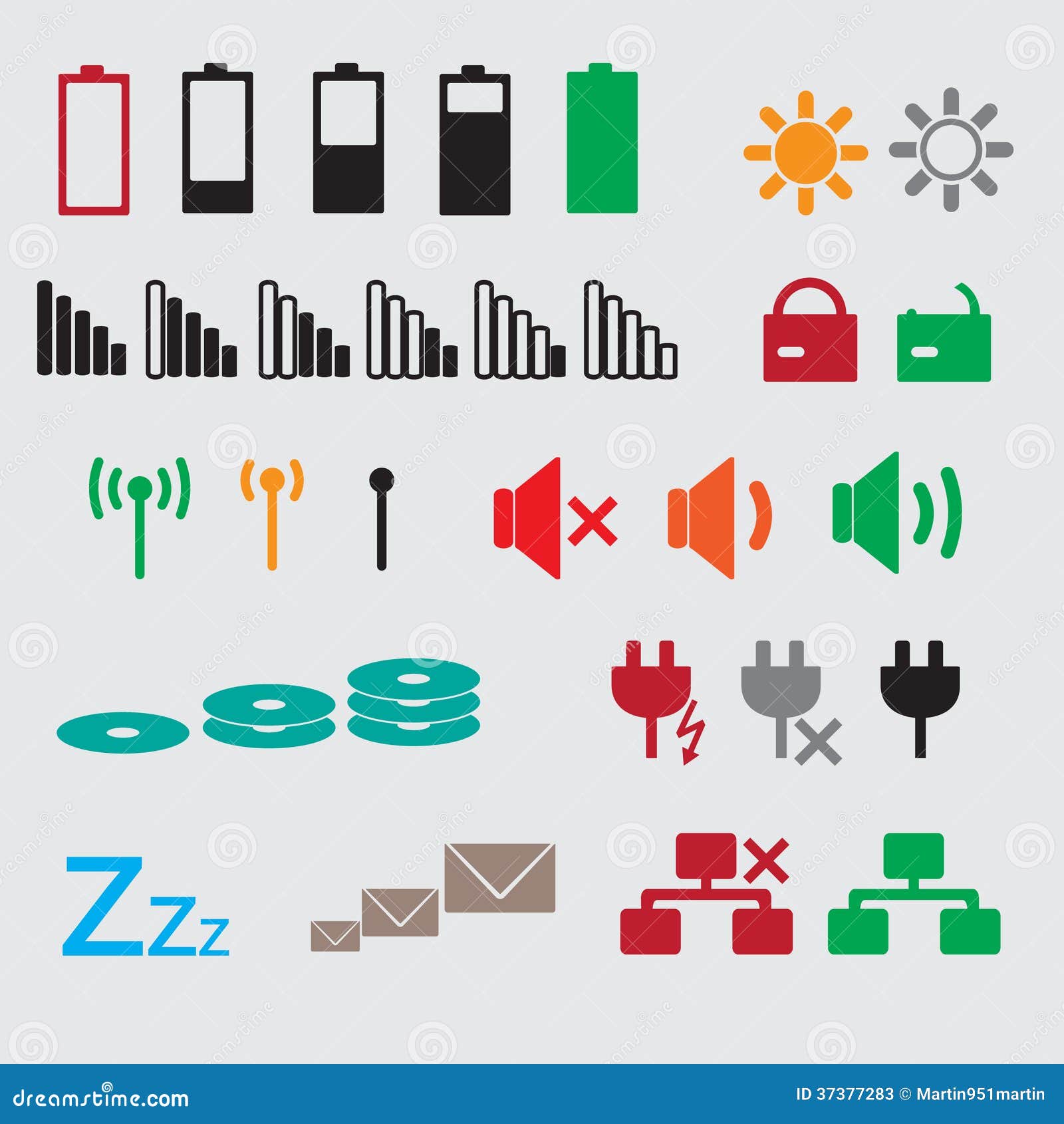 Laptop and Pc Indication Status Icons Stock Vector - Illustration of ...