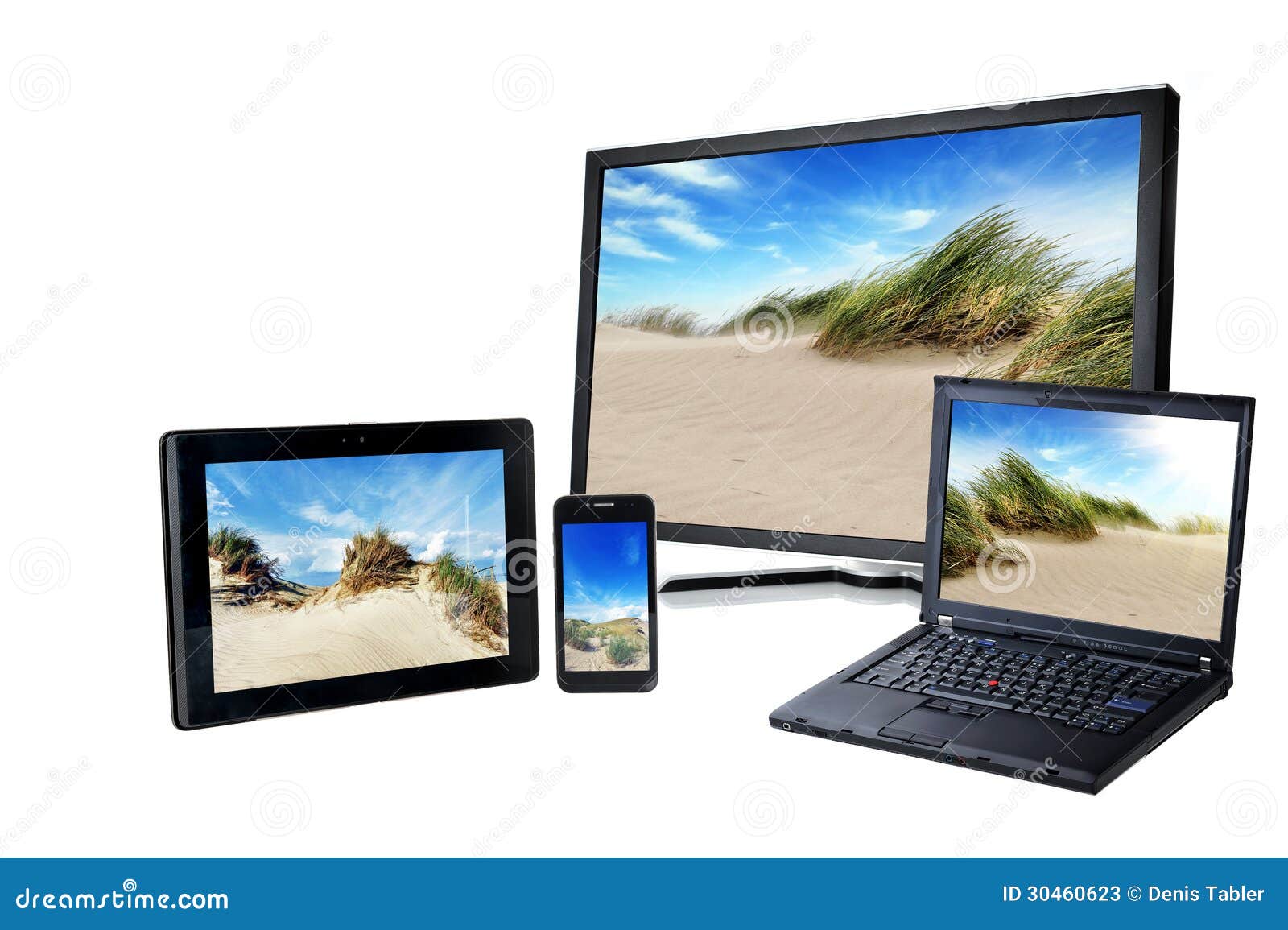 Laptop, pc, smart phone stock image. Image of laptop - 30460623
