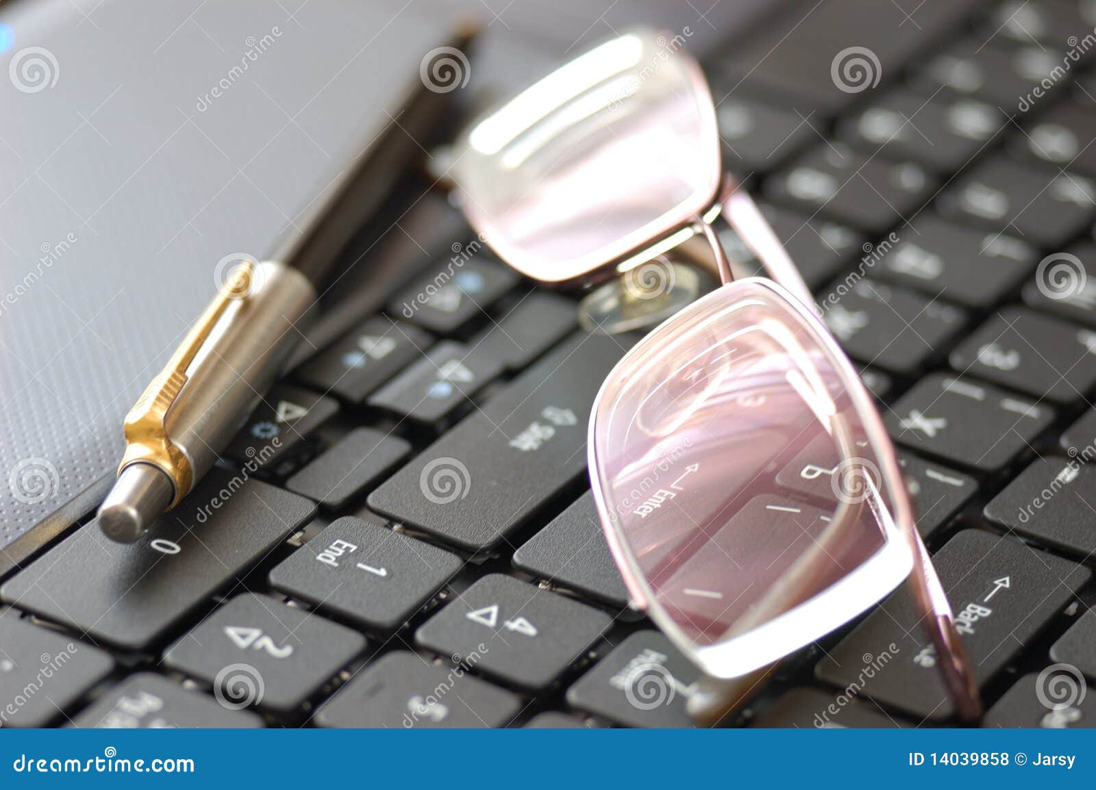 Laptop and pen stock photo. Image of access, investment - 14039858