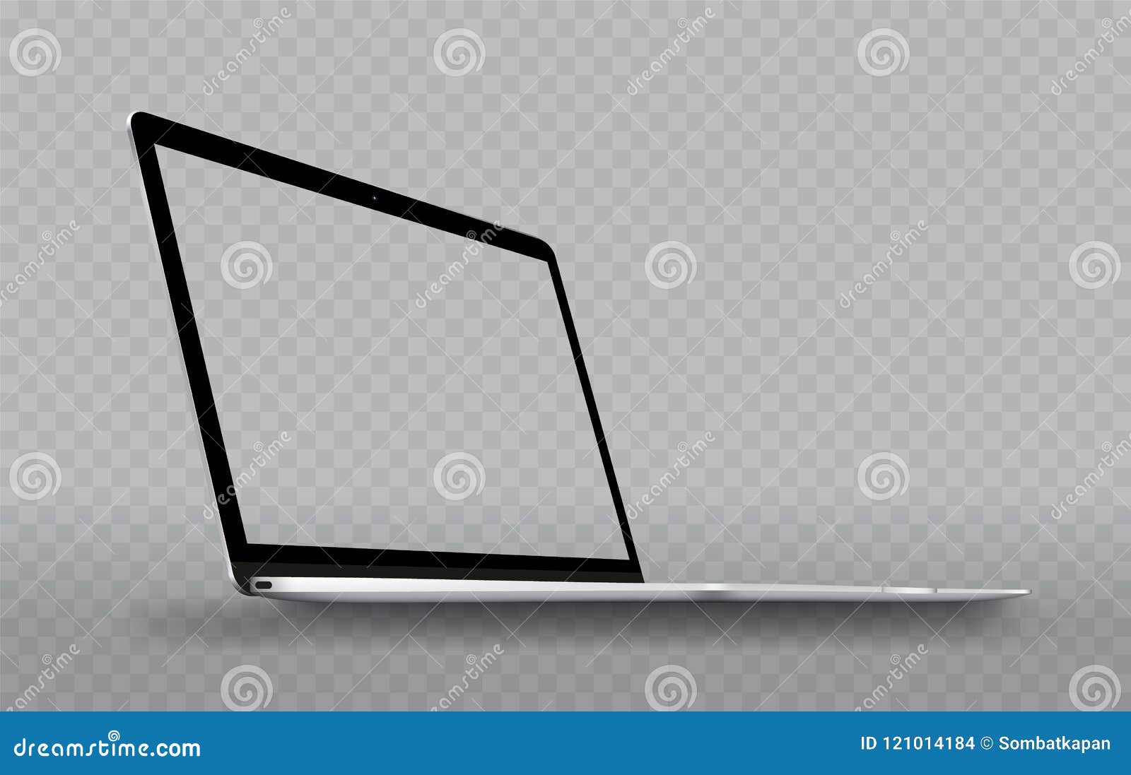 Laptop In Perspective Icon. Linear Vector Illustration From Modern ...