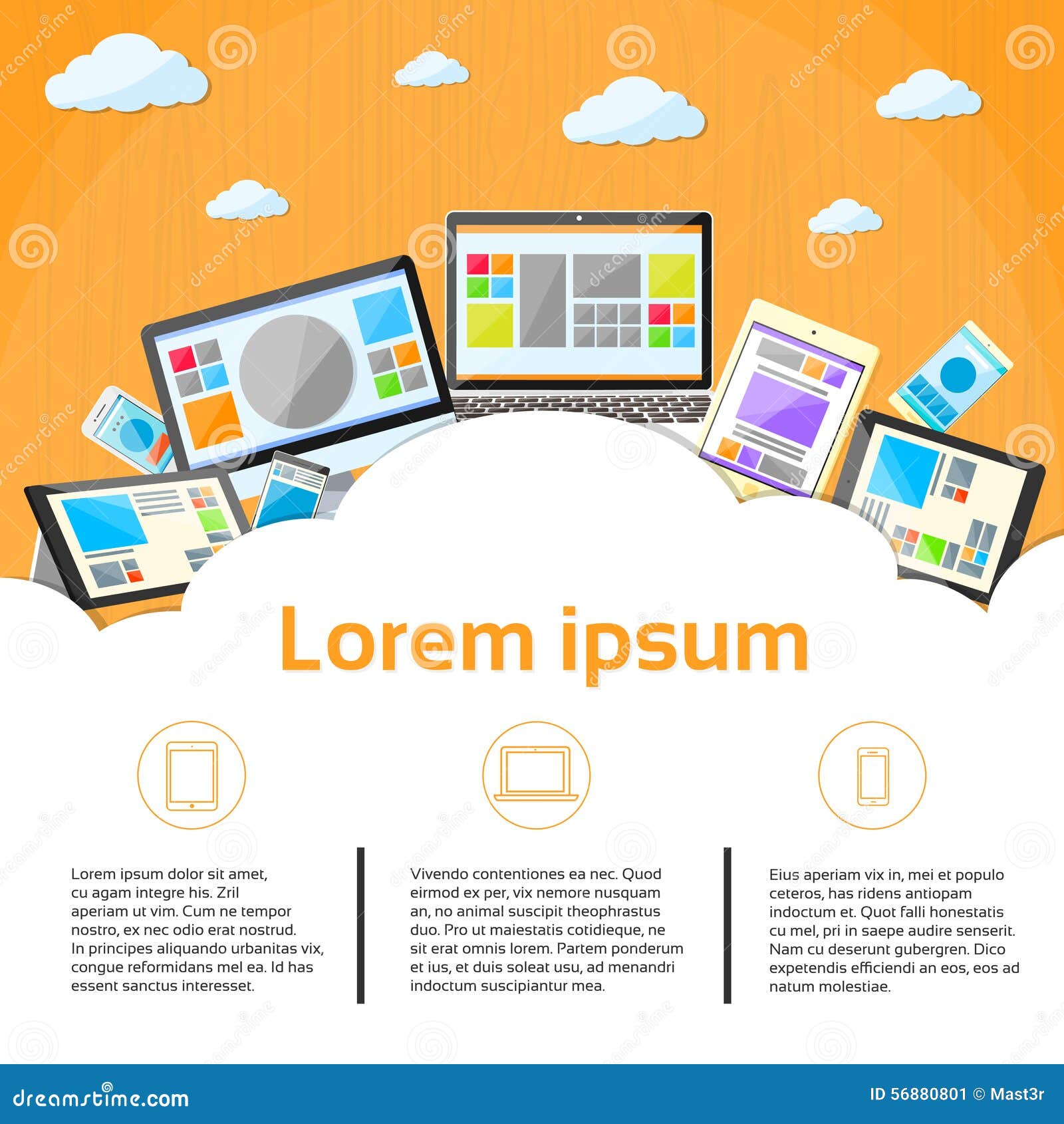 Tablet Desktop Computer Smartphone Handphone With Transparent Screen ...