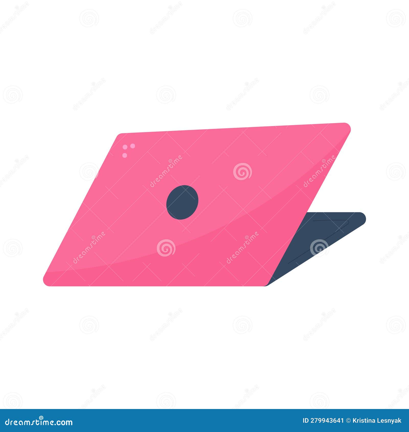 Laptop Pink Work Online Element Icon Logo Stock Vector - Illustration ...