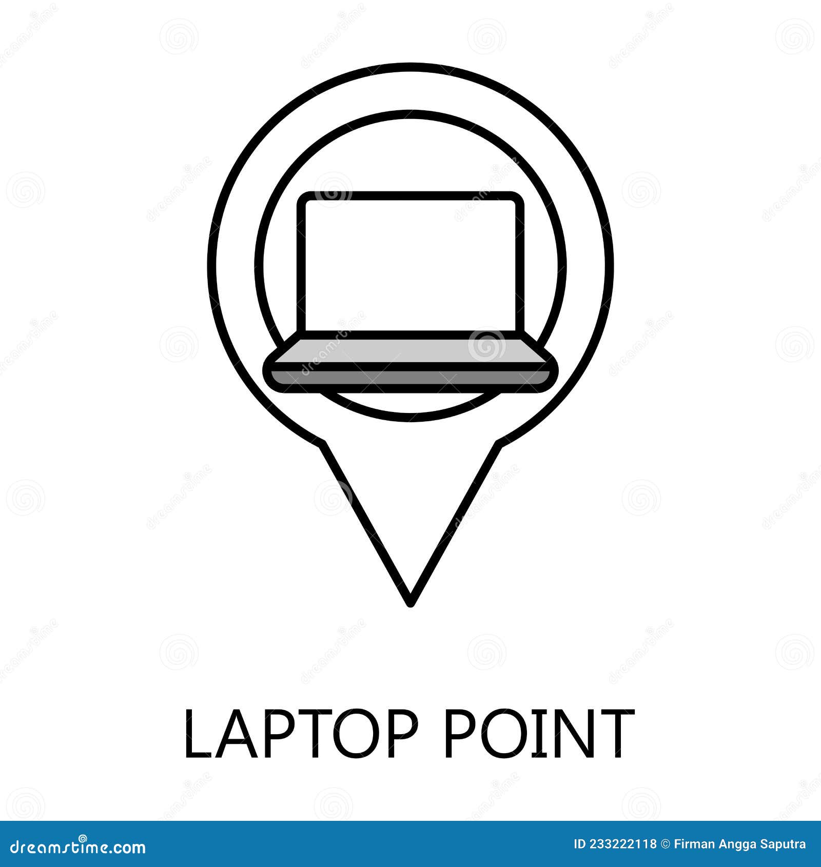 Laptop Point Icon. Trendy Flat Vector Laptop Point Icon on White ...