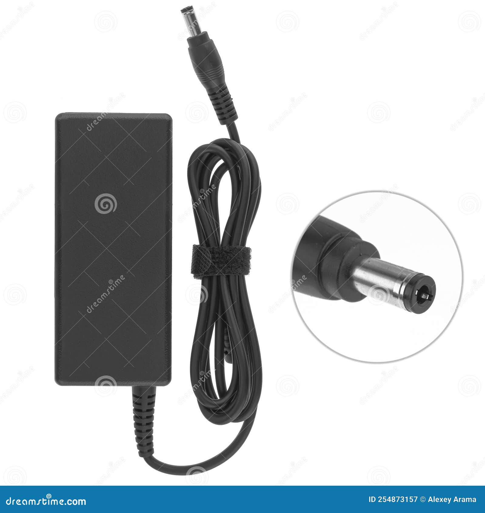 Laptop Power Adapter, Computer Accessory, on White Background Stock ...
