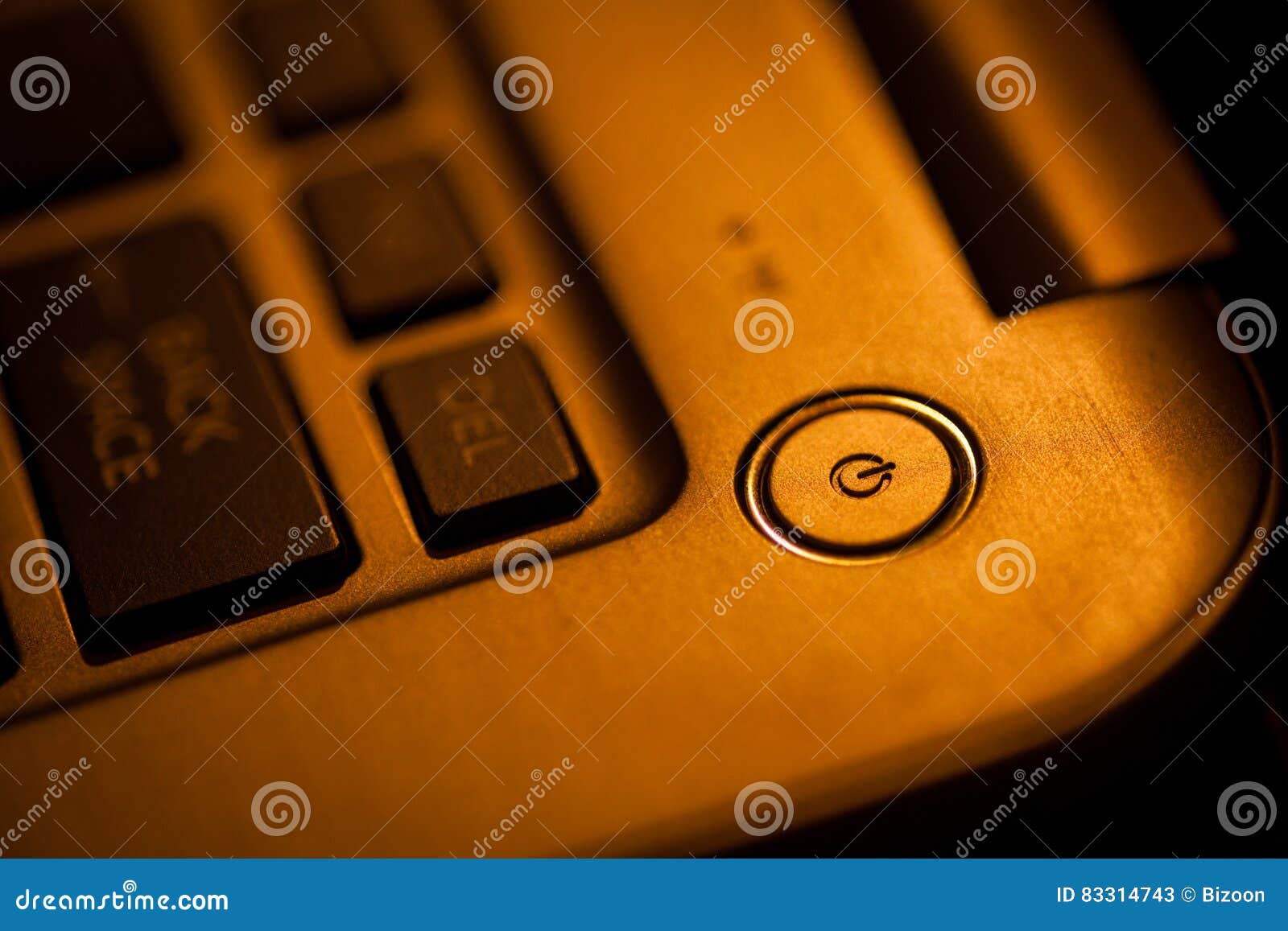Laptop power button stock image. Image of switch, electronic - 83314743