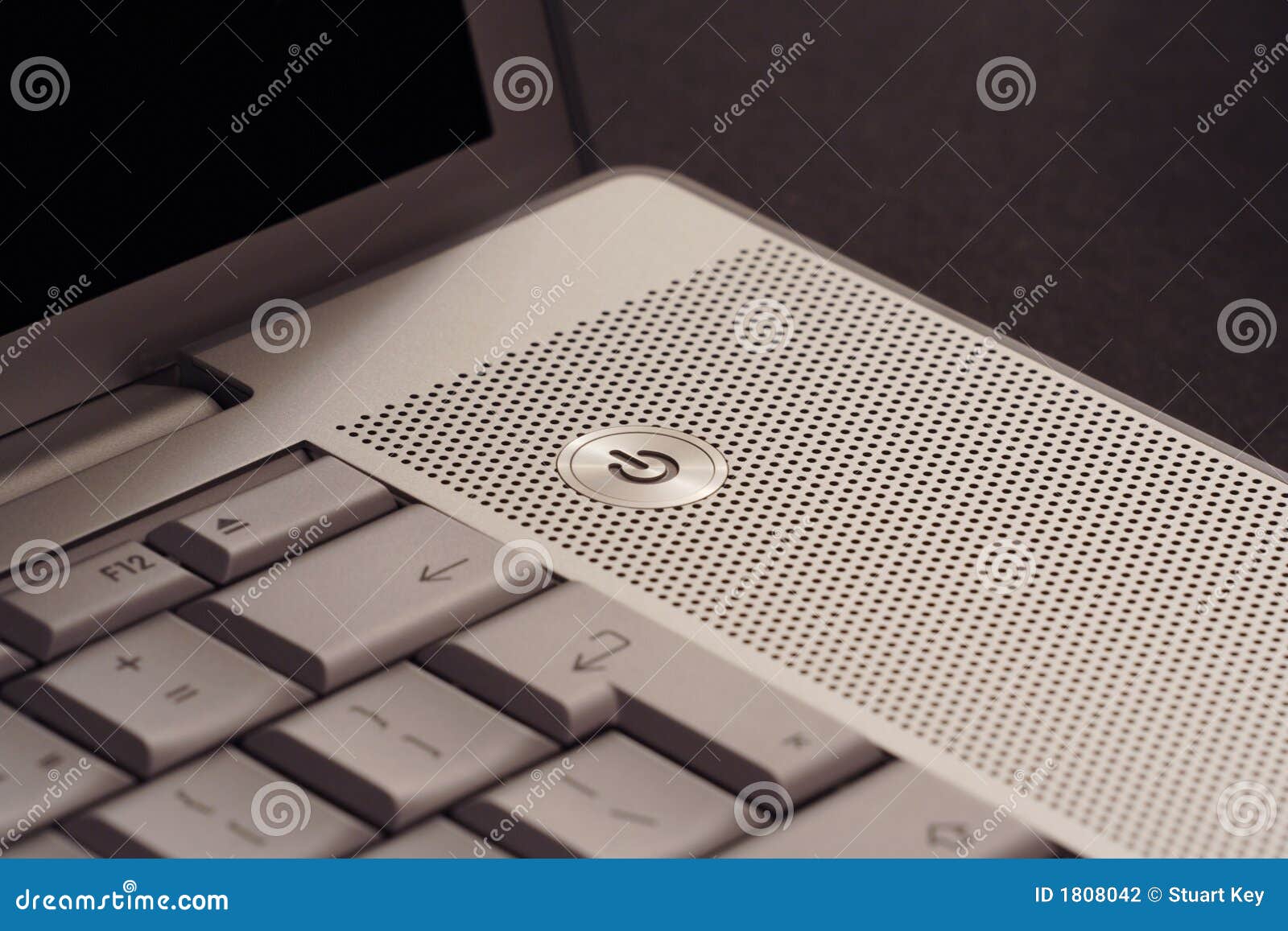 Laptop power button detail stock photo. Image of laptop - 1808042